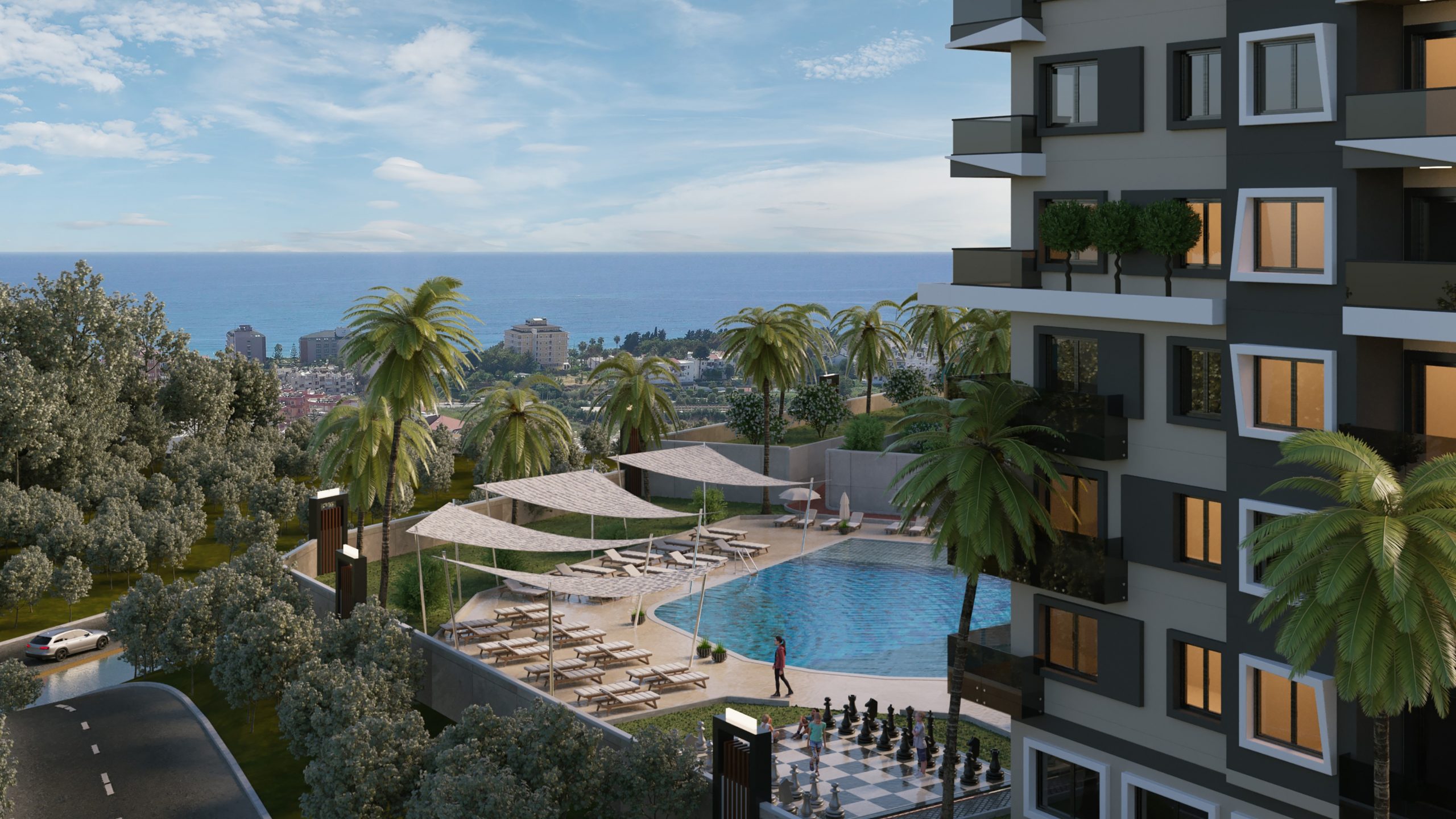 Affordable Apartments in a Modern Complex with Sea Views in Alanya
